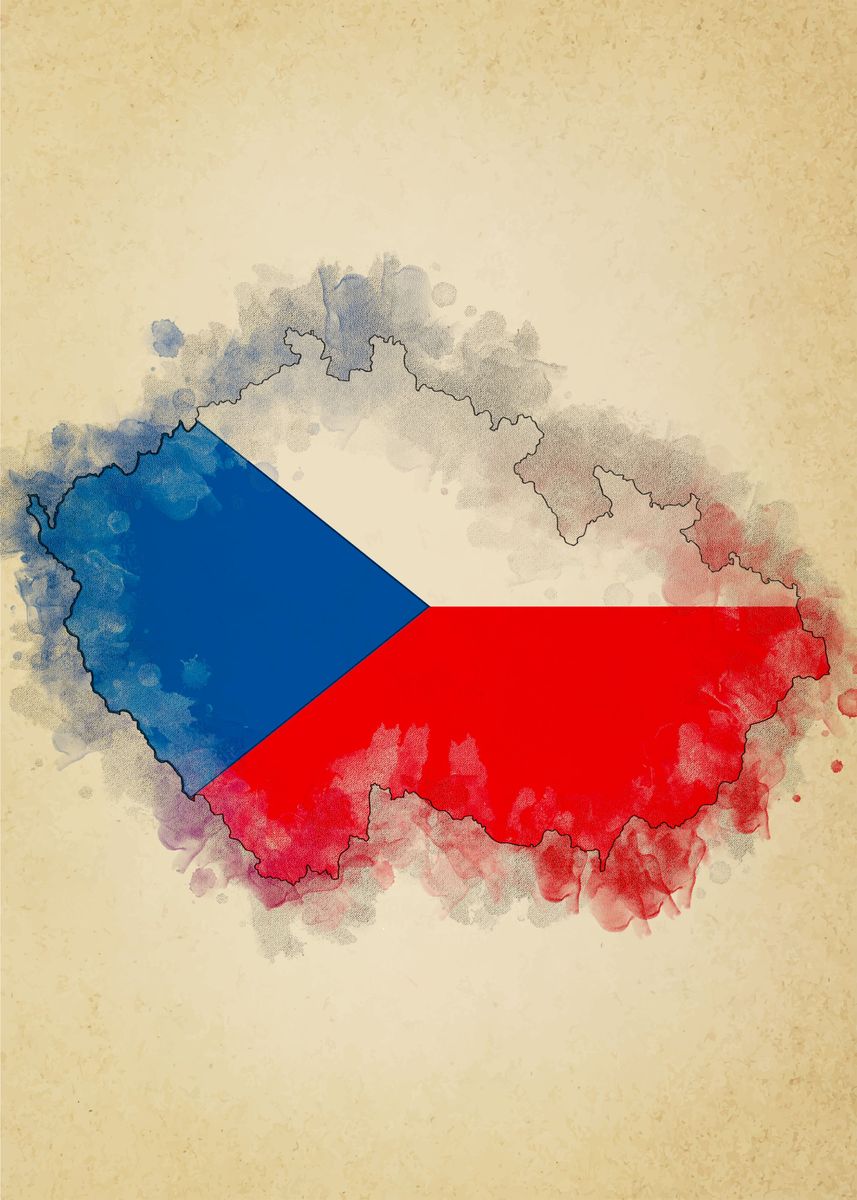 'Czech Republic' Poster, picture, metal print, paint by Eli Cassin ...