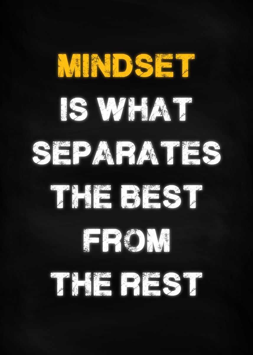 'Motivation Mindset' Poster by dkDesign | Displate