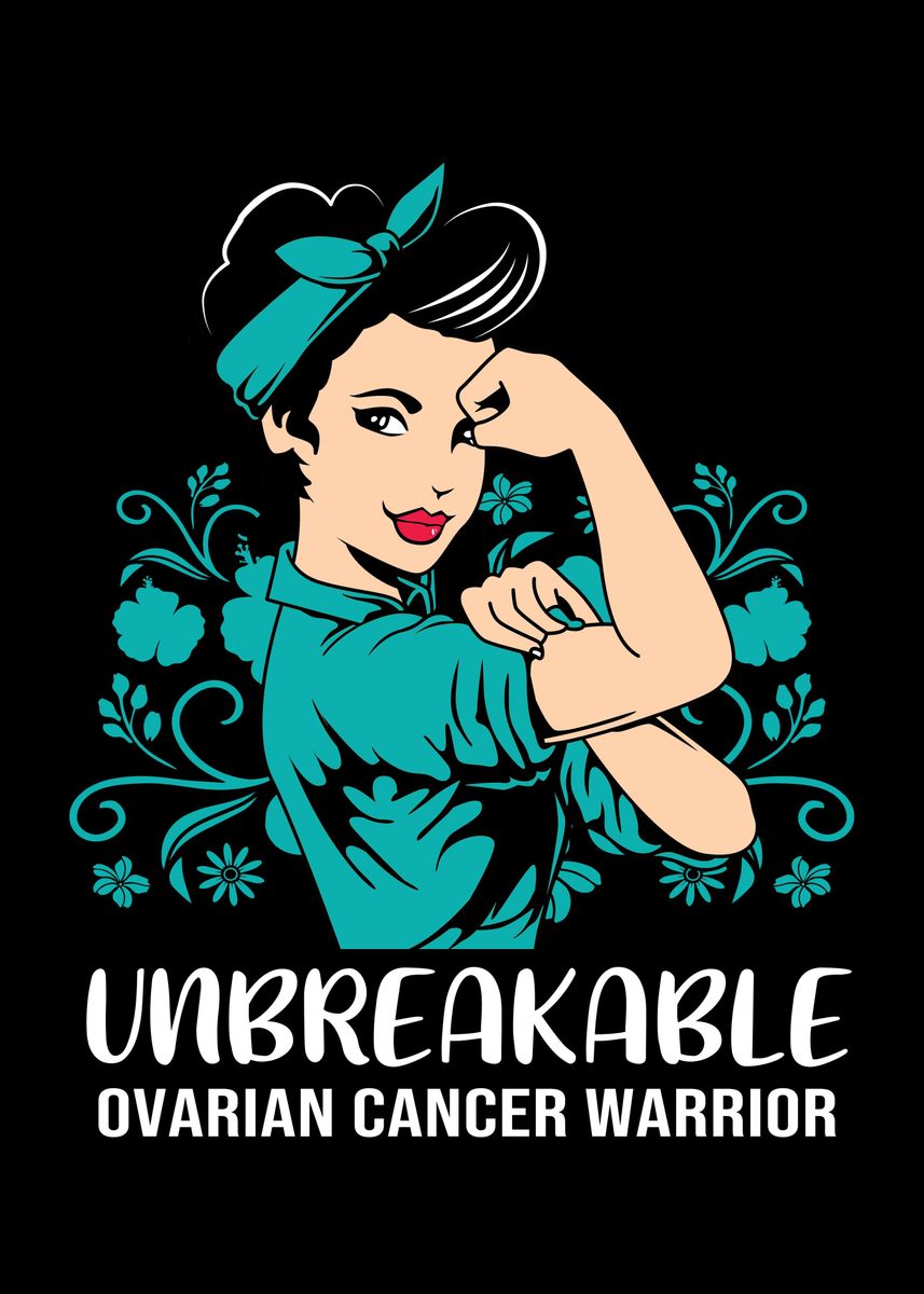 'Ovarian Cancer Warrior' Poster, picture, metal print, paint by ...