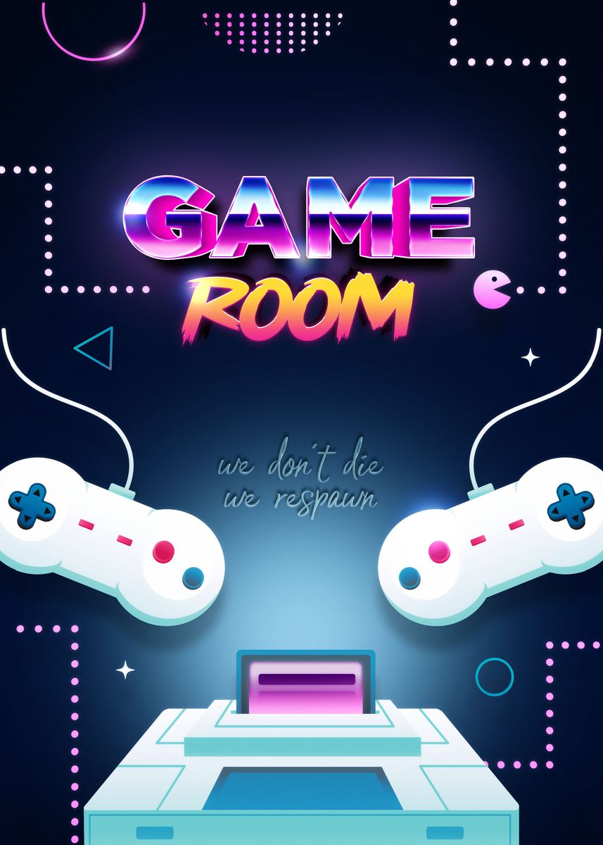 'GAME ROOM' Poster, picture, metal print, paint by Bruno Macedo | Displate