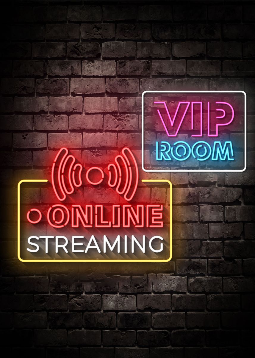 'Vip Room Online Streaming' Poster, picture, metal print, paint by ...