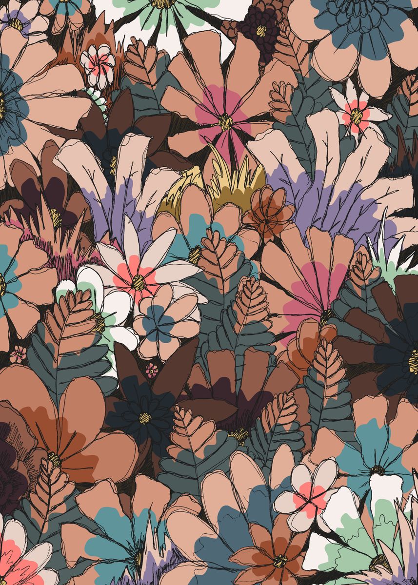 'A fresh spring garden 2 ' Poster, picture, metal print, paint by Steve ...