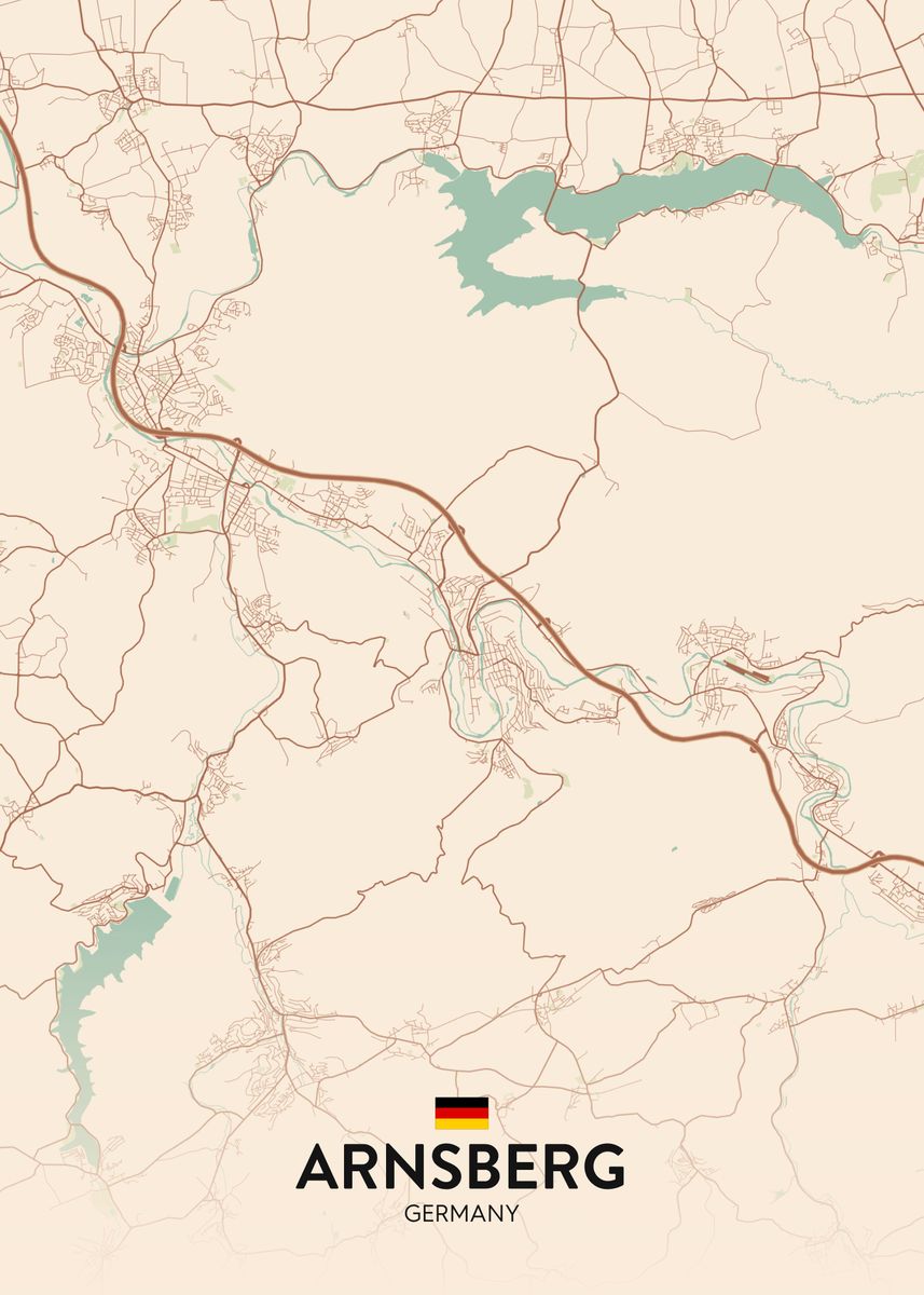 'Arnsberg DE' Poster, picture, metal print, paint by IMR Designs | Displate