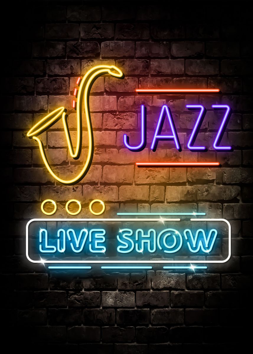 'Jazz Live Show Quotes' Poster, picture, metal print, paint by Agnes ...