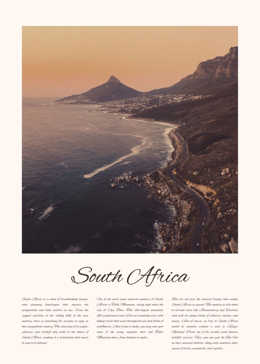 'South Africa Poster' Poster by Artistic Prints | Displate