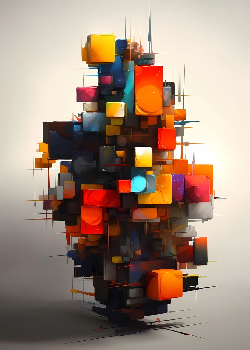 'Molecular Structure' Poster, picture, metal print, paint by Kn1pz ...