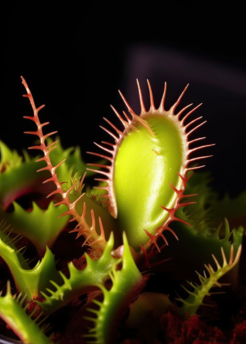 'Venus Flytrap Macro' Poster, picture, metal print, paint by Morphic ...