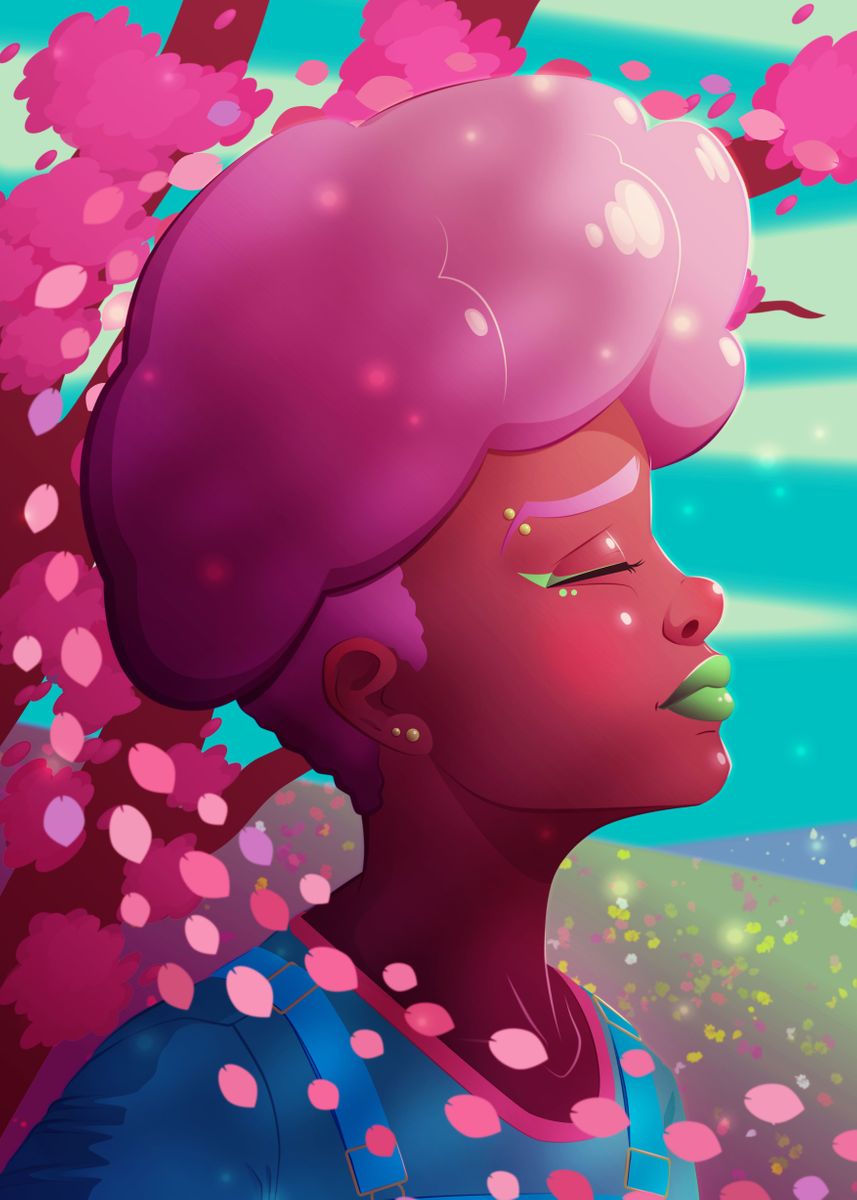 'Spring Breeze' Poster, picture, metal print, paint by NODAMSL | Displate