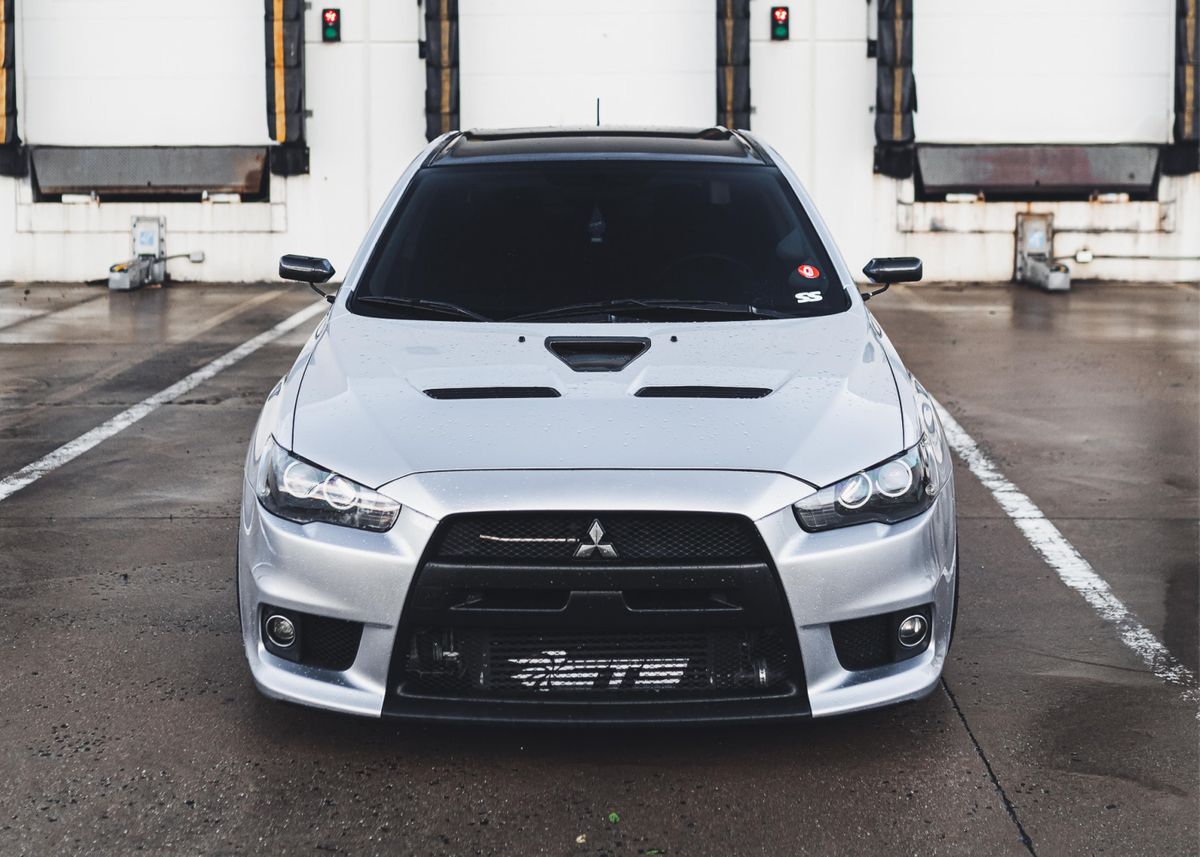 'White Mitsubishi Lancer' Poster by Koba Kora | Displate
