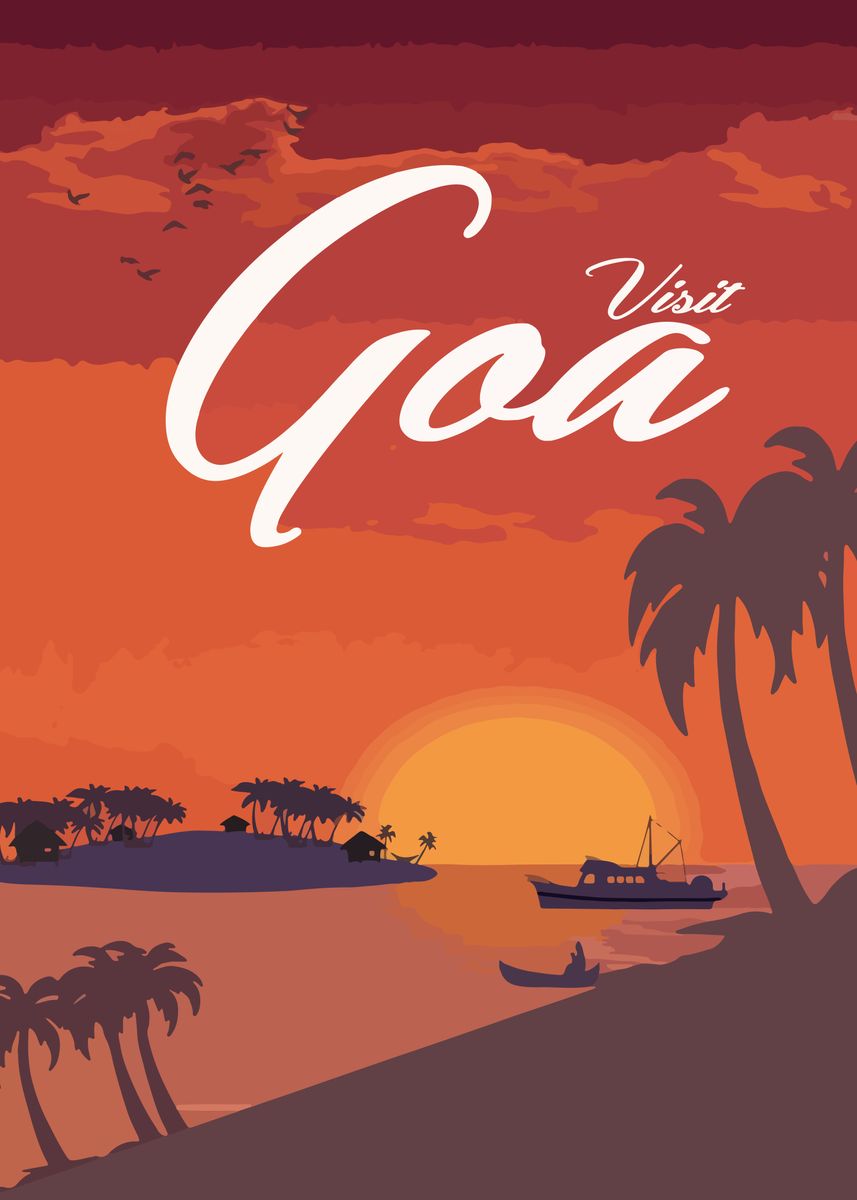 'Travel to goa' Poster, picture, metal print, paint by Leonardo ...