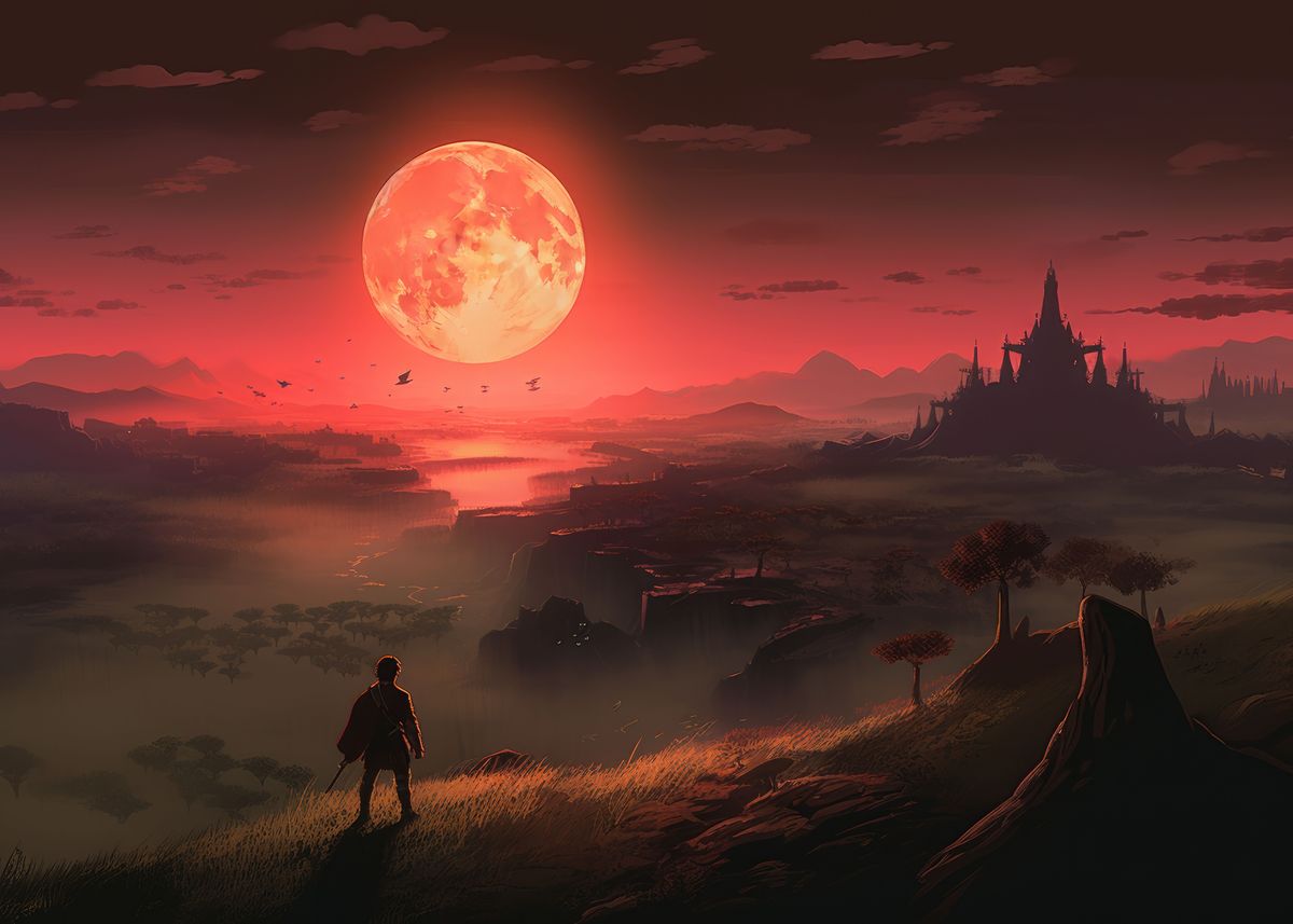 'Blood moon' Poster by IArtWork | Displate