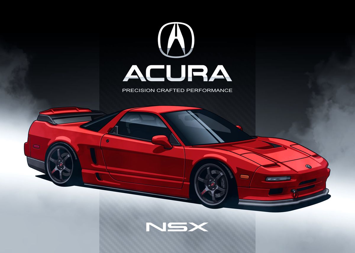'SMOKEY RED NSX NA1' Poster by Donny Andreas | Displate
