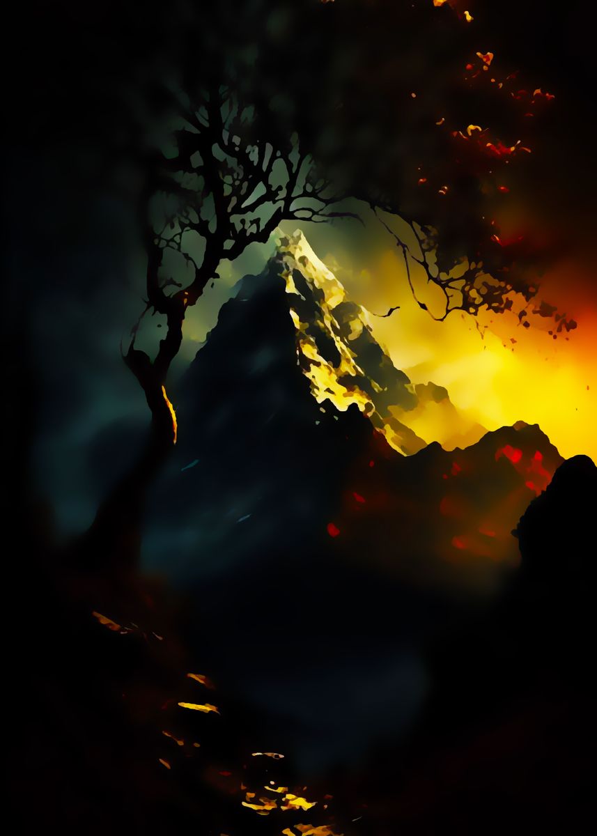 'Mountain Twilight' Poster, picture, metal print, paint by zforce nigh ...