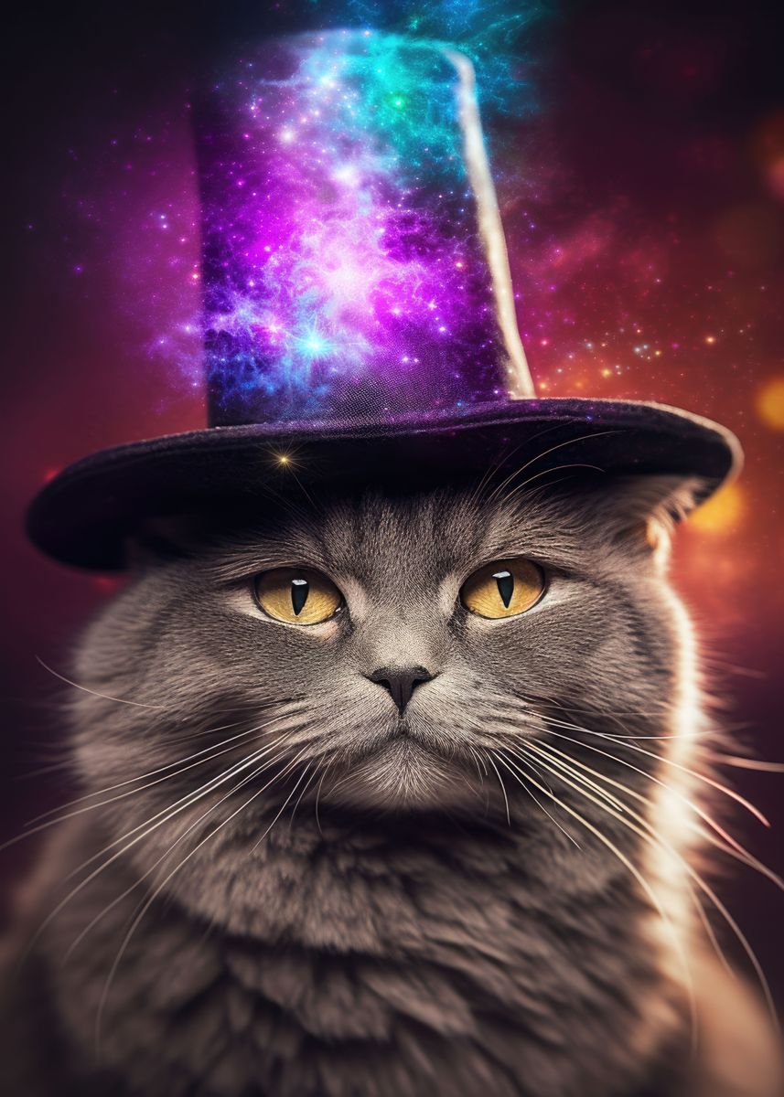 'Magical Wizard Cat Meme' Poster, picture, metal print, paint by ...