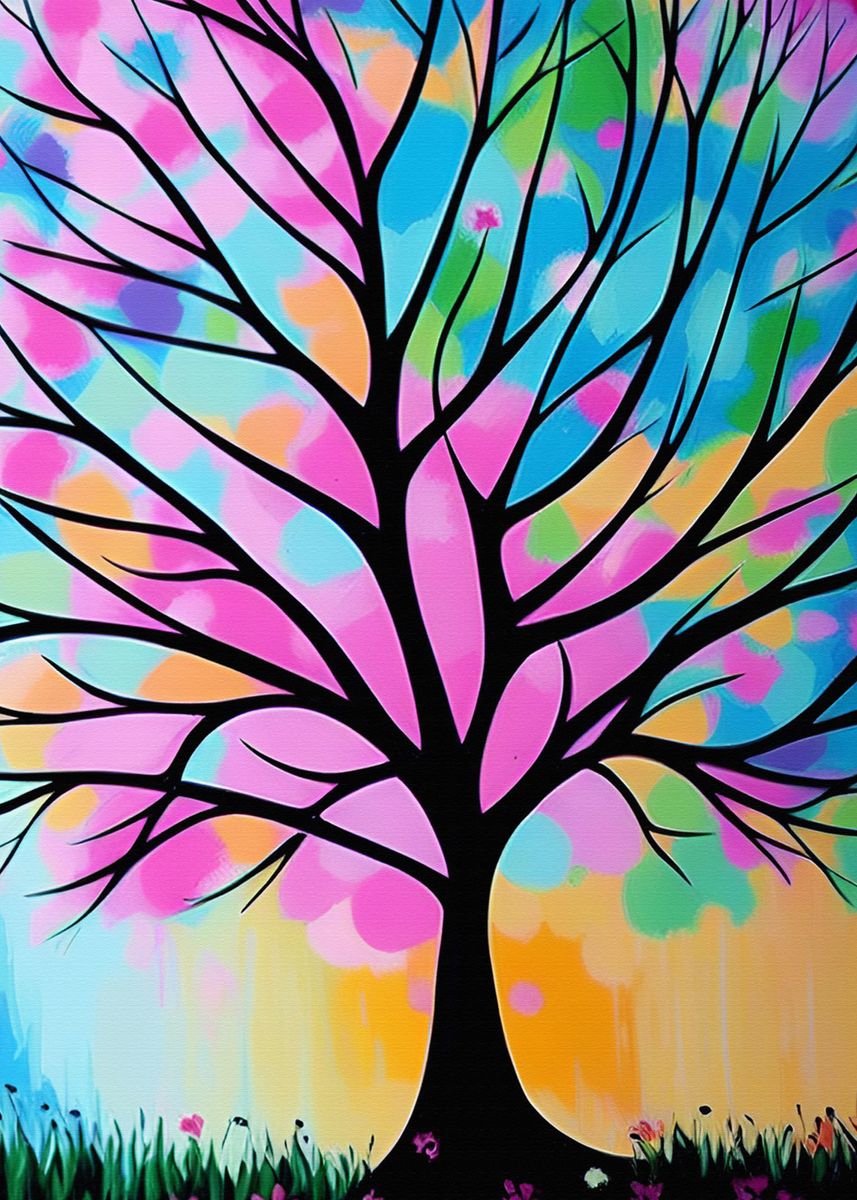 'Pastel Dreamy Tree' Poster, picture, metal print, paint by MONLart ...