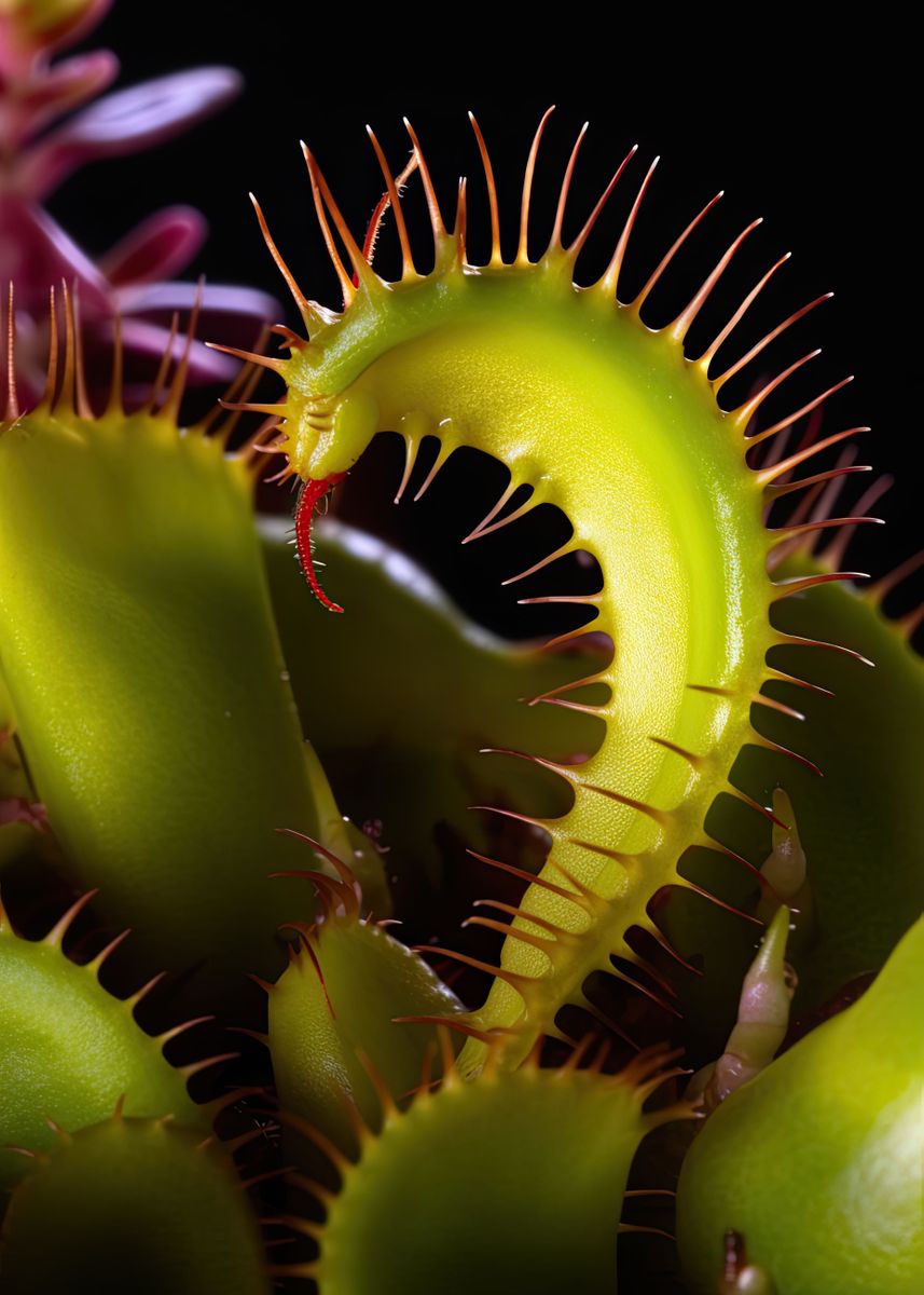 'Venus Flytrap Macro' Poster, picture, metal print, paint by Morphic ...