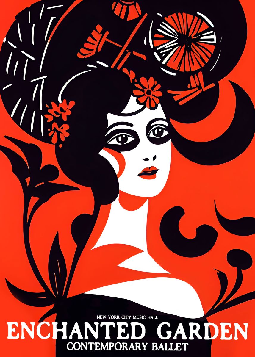 'Enchanted Garden BALLET' Poster, picture, metal print, paint by BluePinkPanther | Displate