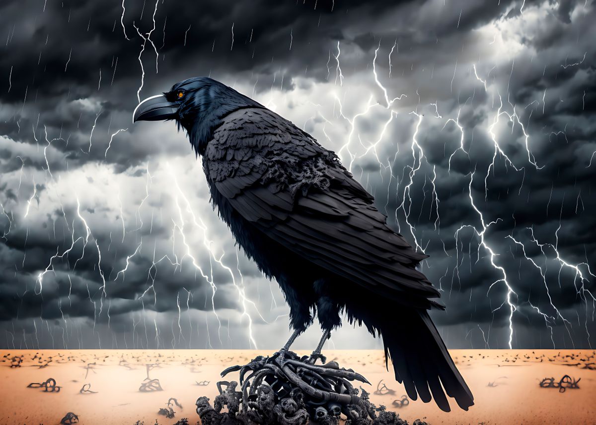 'GOTHIC RAVEN' Poster by Osvaldo Ramos Artist | Displate