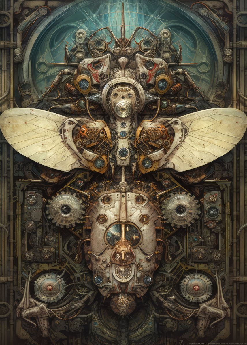 'Strange Winged Machine 2' Poster, picture, metal print, paint by ...