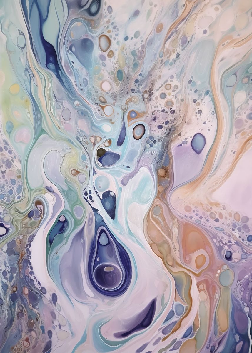 'Purple Swirl Abstract Art' Poster by Vivid Paintbrush | Displate