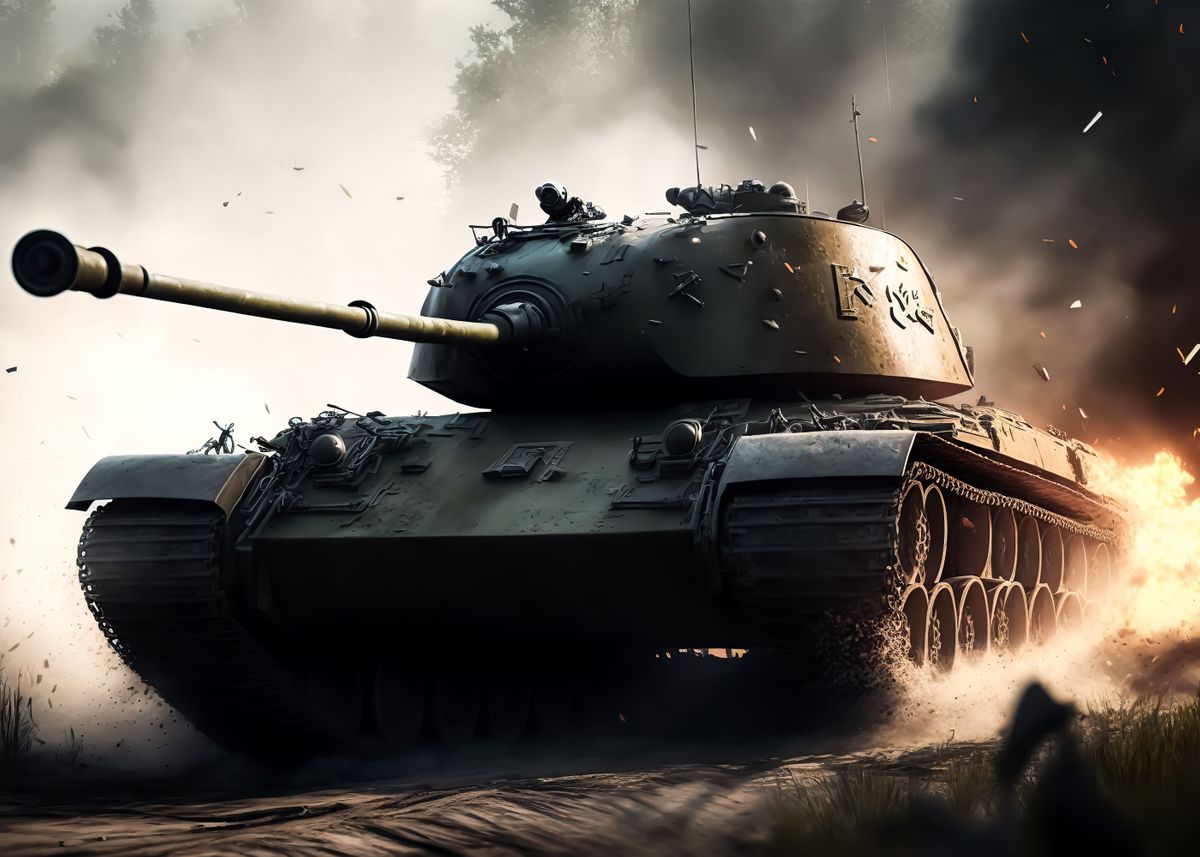 'Battle Tank' Poster by Luke Emery | Displate