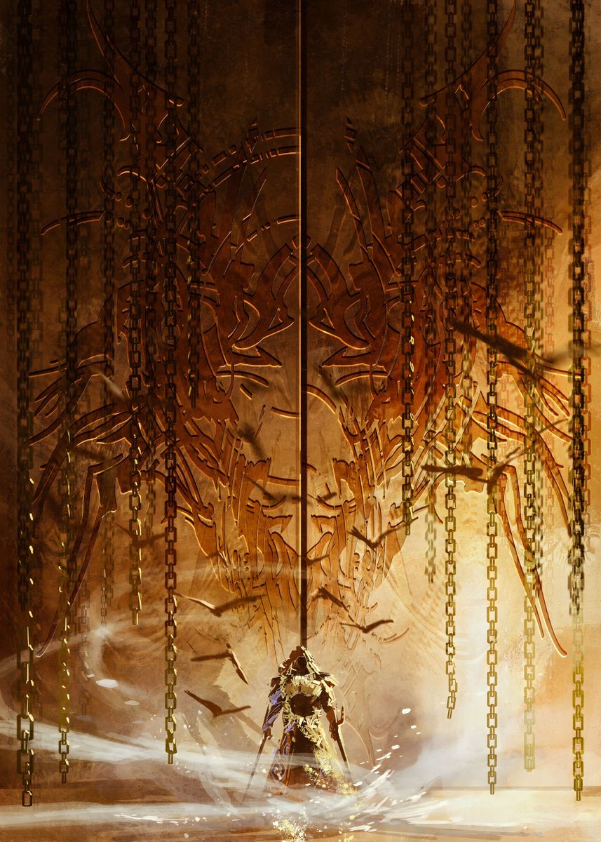 'Gatekeeper Knight' Poster, picture, metal print, paint by dwopp | Displate