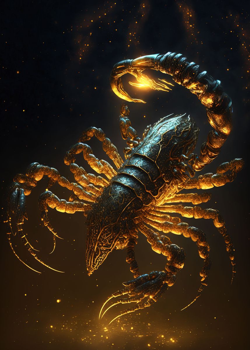 'Scorpion cute animal' Poster, picture, metal print, paint by Eudora ...