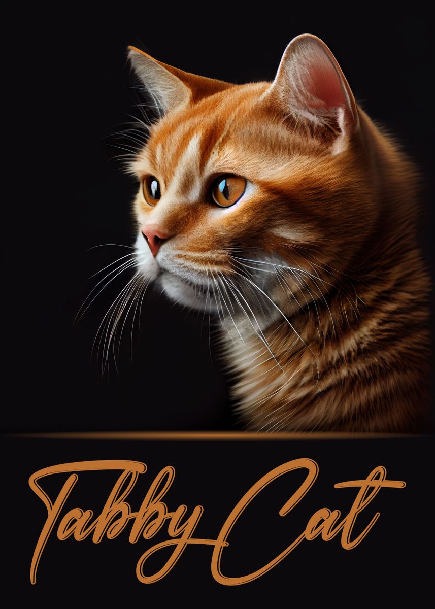 'Adorable Tabby Cat' Poster by Artistic Paradigms | Displate