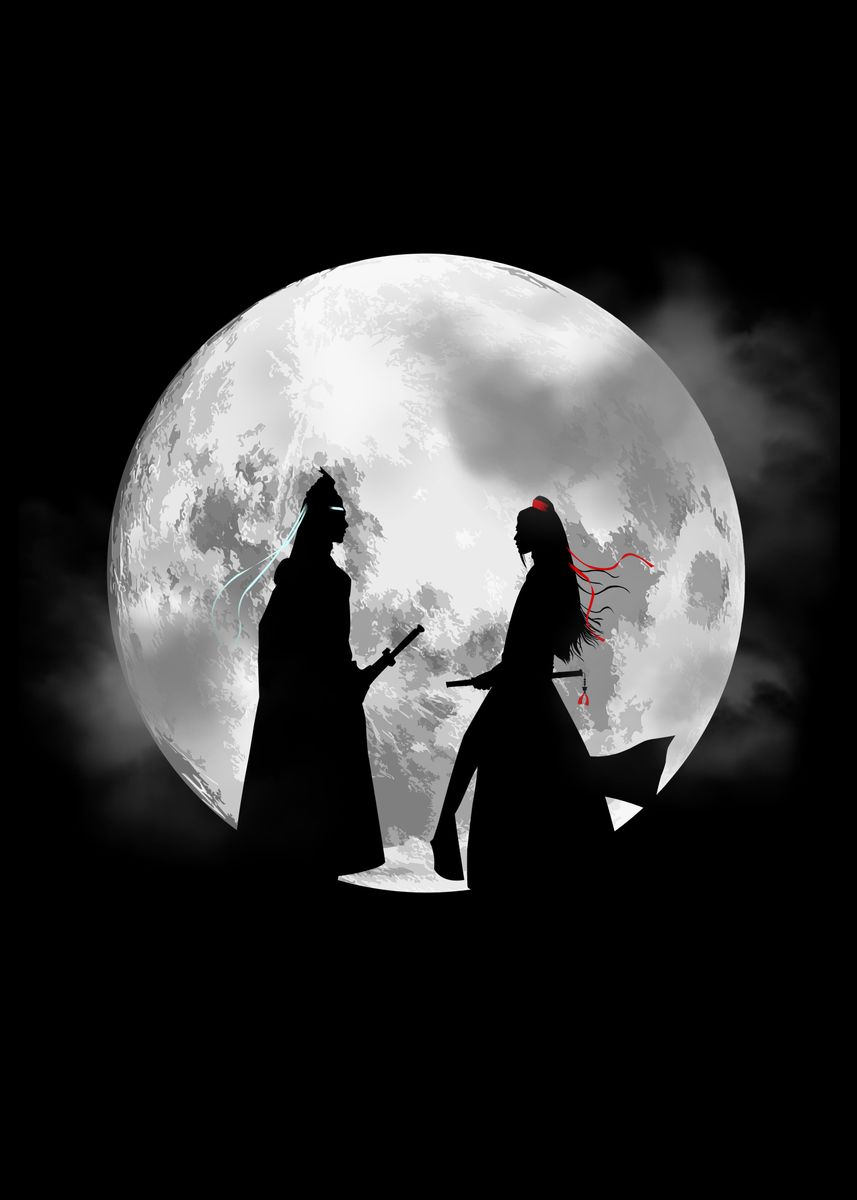 'the untamed moon design' Poster, picture, metal print, paint by Afire ...