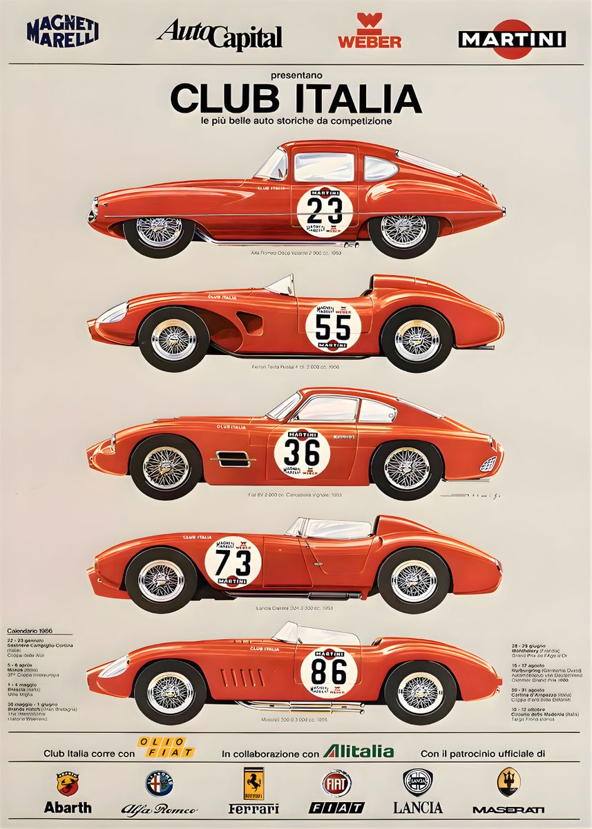 'Retro Cars' Poster, picture, metal print, paint by Vintage Painting ...