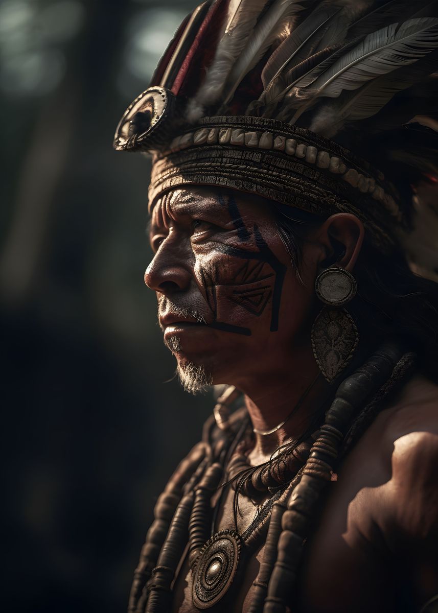 'Old Mayan' Poster, picture, metal print, paint by GoodLifeImages ...