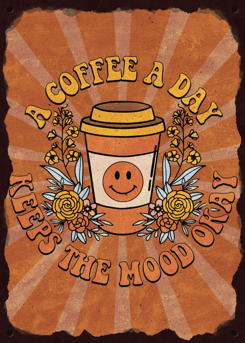 'Retro Coffee SIgn' Poster, picture, metal print, paint by Jordan ...