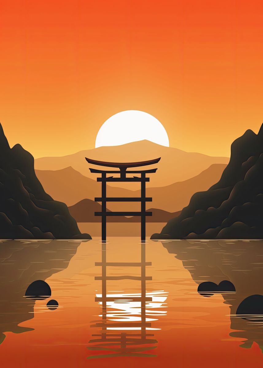 'Soul Soothing Shinto' Poster, picture, metal print, paint by ...