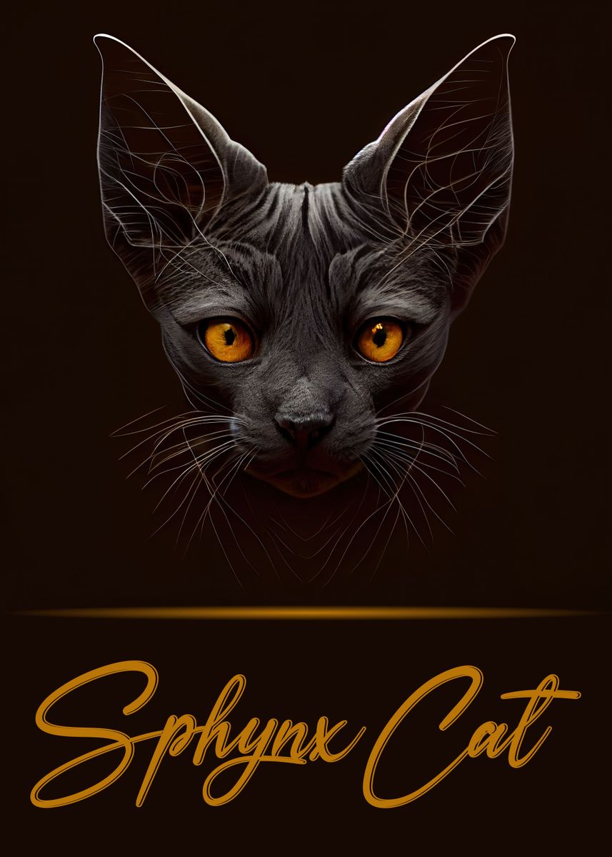 'Sphynx Cat' Poster by Artistic Paradigms | Displate