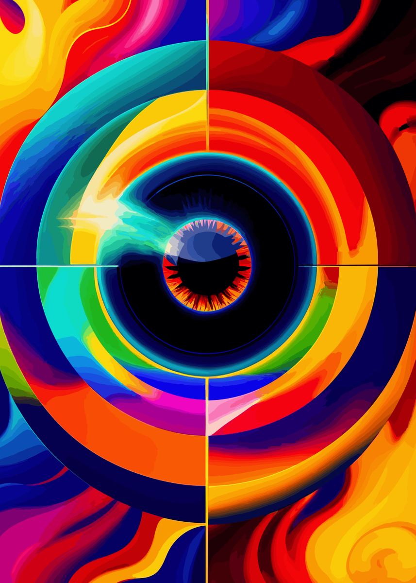 'Abstract Round Shape Art' Poster, picture, metal print, paint by Art ...