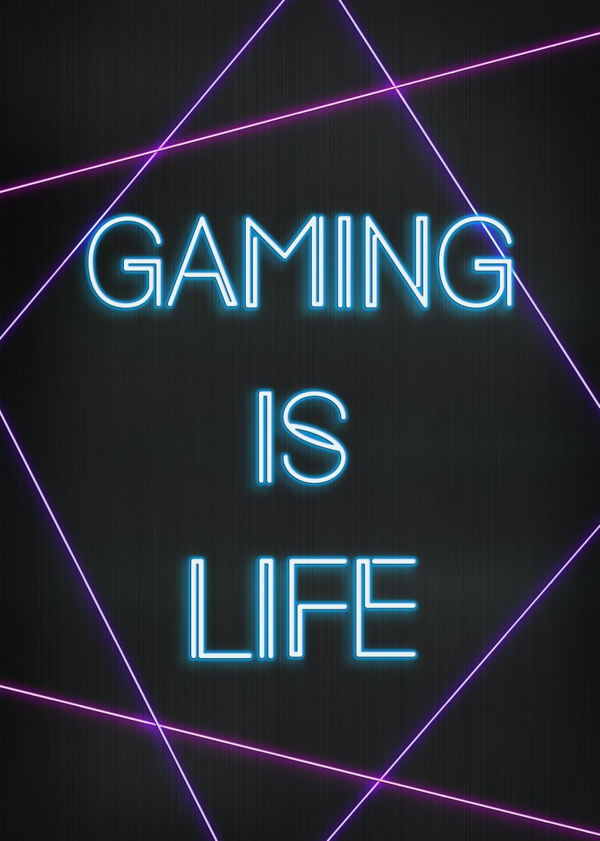 'Gaming is life' Poster by XandYart | Displate