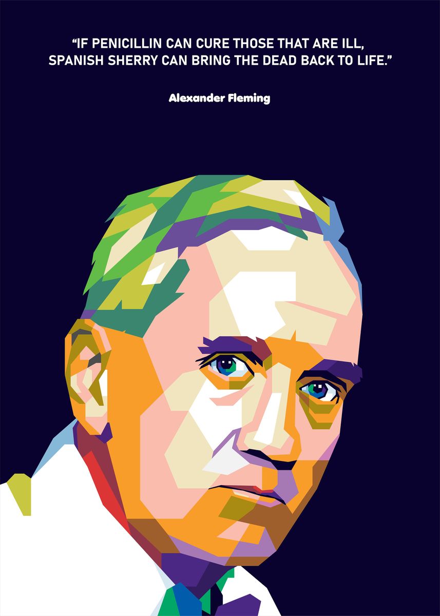 'Alexander Fleming' Poster, picture, metal print, paint by Erick Sato ...
