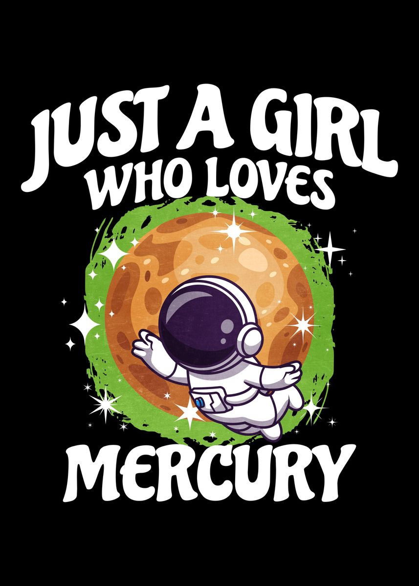 'Just A Girl Who Loves Merc' Poster, picture, metal print, paint by ...