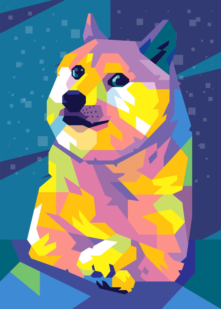 'doge meme' Poster by Limited edition Exclusive Displate | Displate