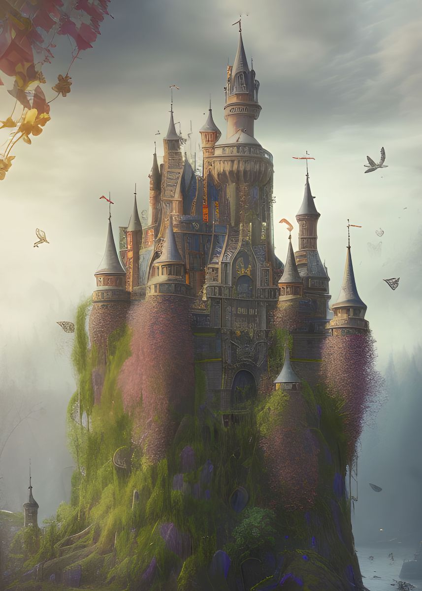 'Storybook castle' Poster, picture, metal print, paint by Karen Foley ...