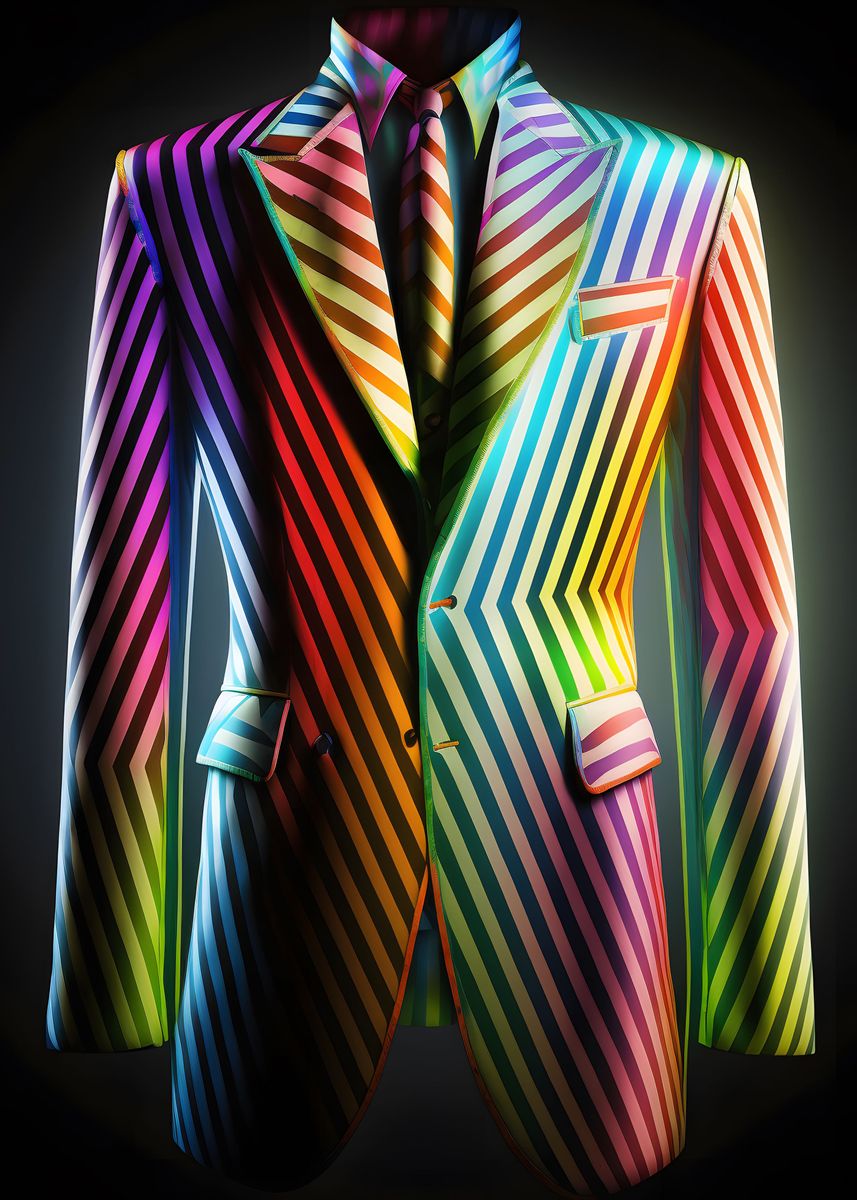 'Neon Suit' Poster, picture, metal print, paint by David Godbehere ...