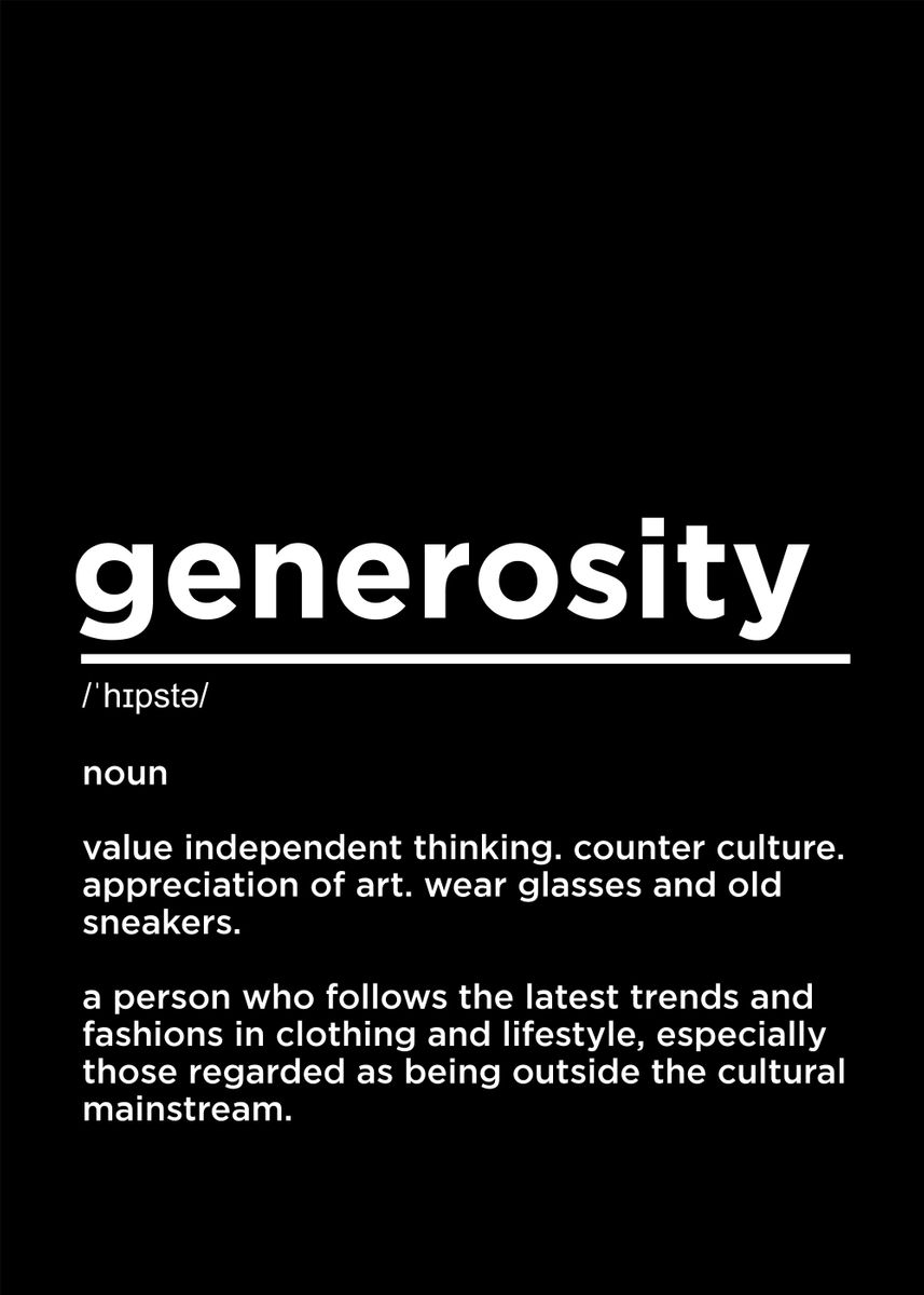 'generosity motivational' Poster by Lowpoly Posters | Displate