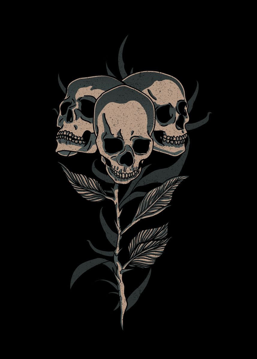 'Bloom of death' Poster, picture, metal print, paint by Fanfreak | Displate