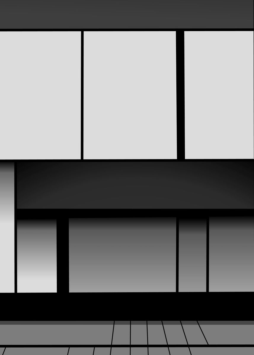 'black abstract building' Poster, picture, metal print, paint by Mshel ...