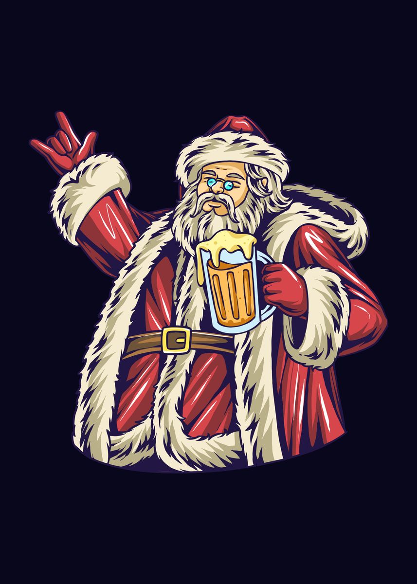 'Santa claus Christmas' Poster, picture, metal print, paint by ...