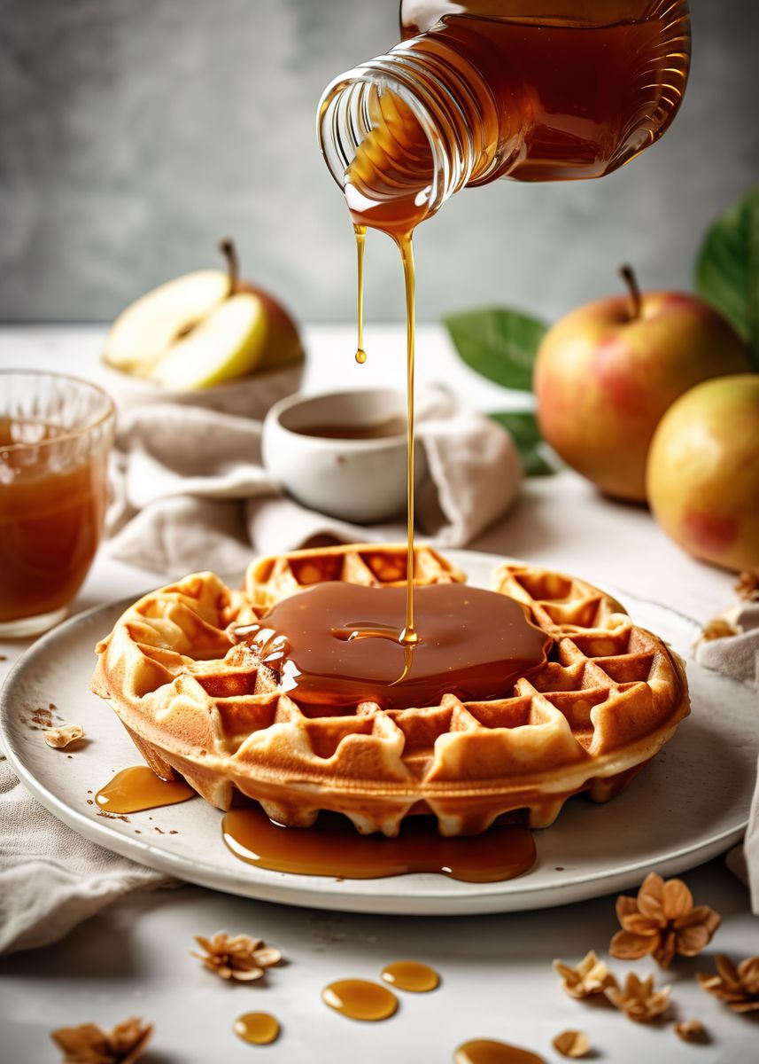 'waffles ' Poster, picture, metal print, paint by Chester Draper | Displate