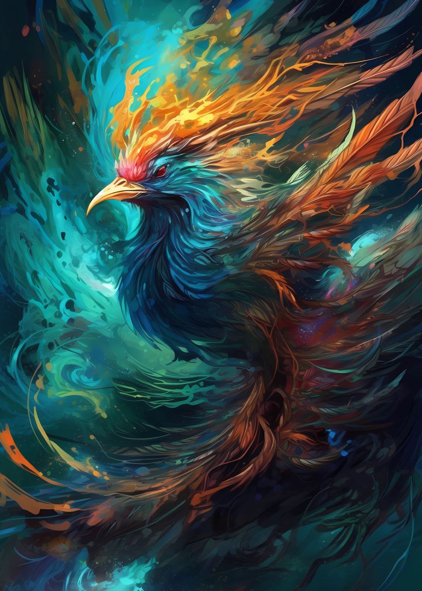 'Phoenix Magic' Poster, picture, metal print, paint by Amalia Studio ...