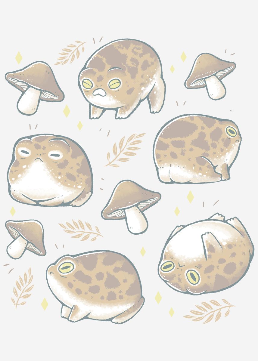 'Rain Frogs' Poster, picture, metal print, paint by xMorfina Elisa ...