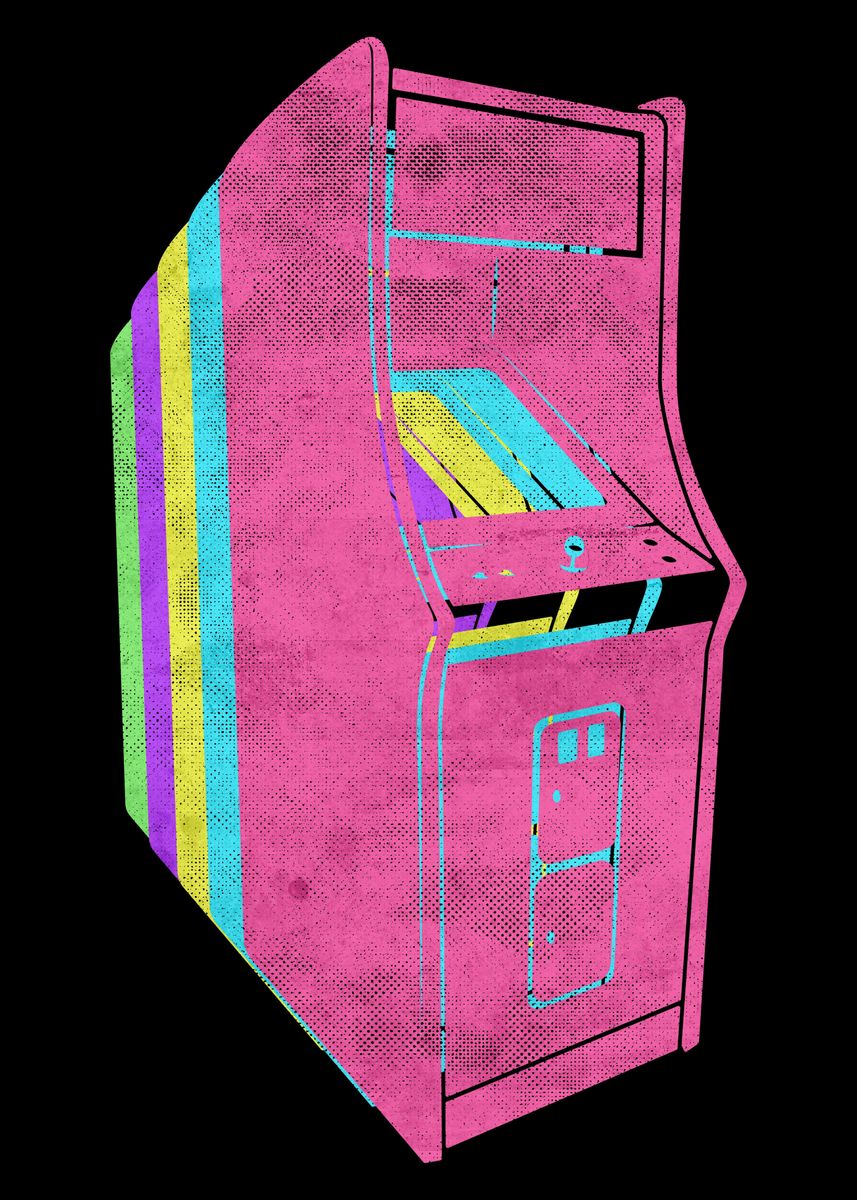 'Arcade Game' Poster, picture, metal print, paint by El Tropico | Displate