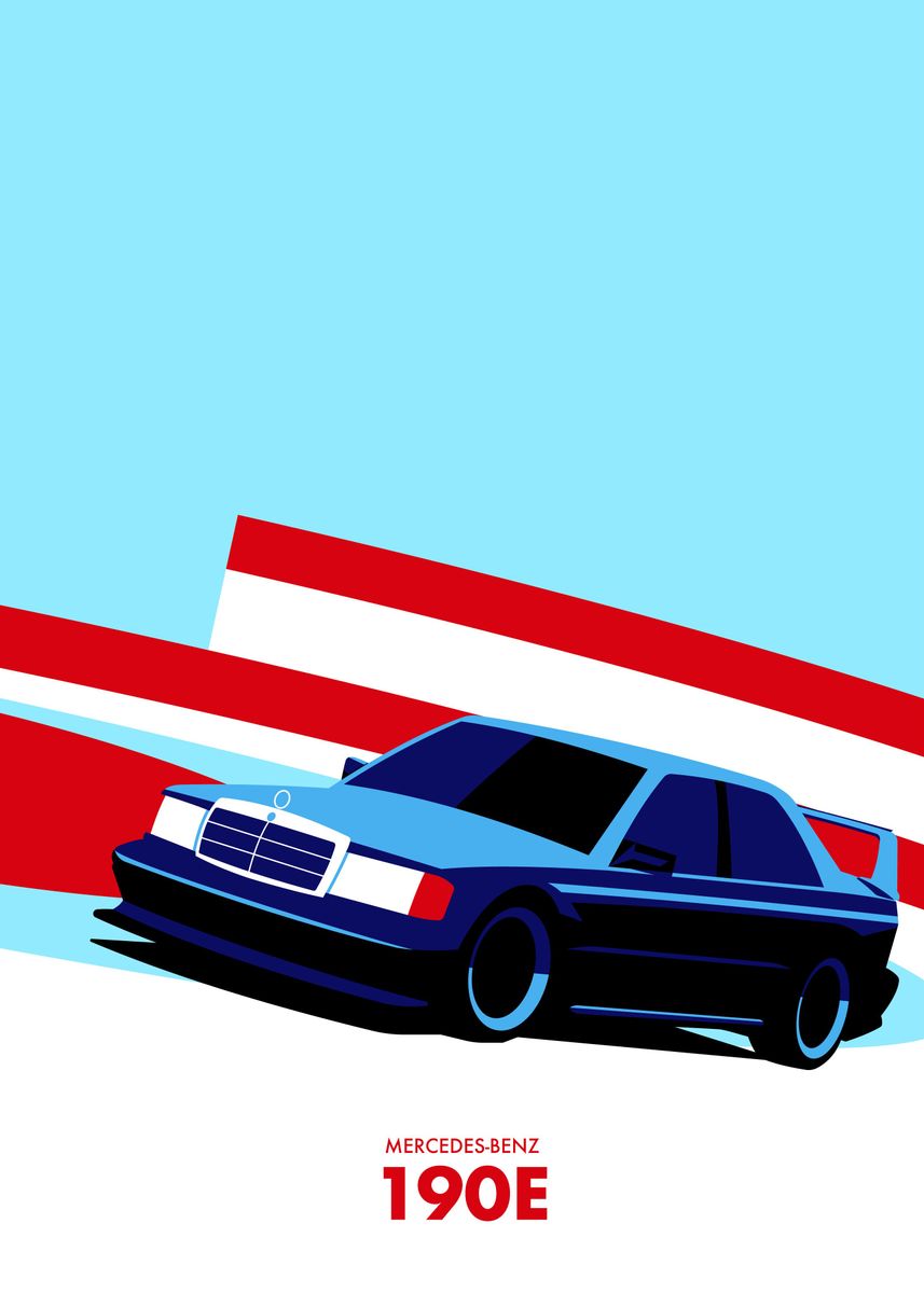 '190E Evolution 2' Poster, picture, metal print, paint by Misbahul ...